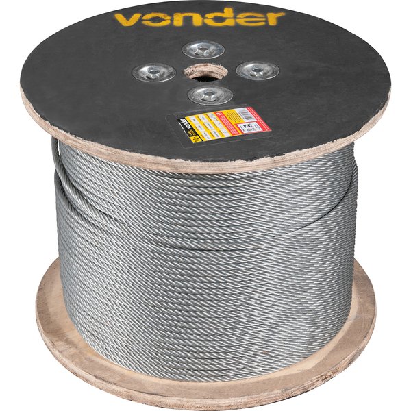 CABO DE ACO 14,3MM 9/16" 6X41 ROLO 500M GALVANIZADO ALMA DE FIBRA ...