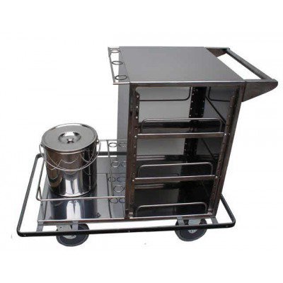 CARRINHO EM ACO INOX P/ CAMAREIRA 40CM X 80CM X 90CM - South Safe ...